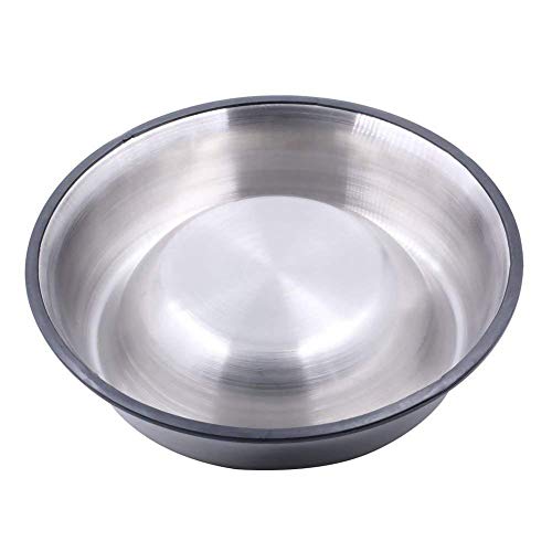 Mlife Stainless Steel Dog Bowl with Rubber Base for Small/Medium/Large Dogs, Pets Feeder Bowl and Water Bowl Perfect Choice (Set of 2)