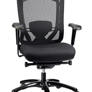 Eurotech Seating Monterey Fabric Seat & Mesh Back Chair, Black