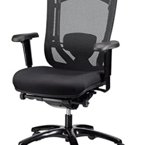 Eurotech Seating Monterey Fabric Seat & Mesh Back Chair, Black