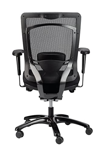 Eurotech Seating Monterey Fabric Seat & Mesh Back Chair, Black