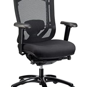 Eurotech Seating Monterey Fabric Seat & Mesh Back Chair, Black