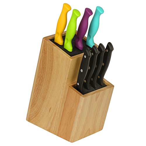 Mantello Universal Knife Holder- Knife Block Without Knives, Two-Tier Knife Storage Universal Knife Block- Kitchen Knife Holder, Knife Holder for Kitchen Counter