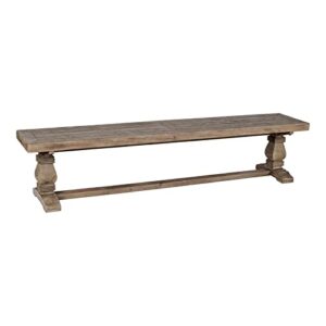 kosas home 53003801 quincy desert bench desert, 83", hand-distressed in desert finish