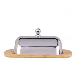 MERCIER Bamboo Butter Dish with Stainless Steel Lid