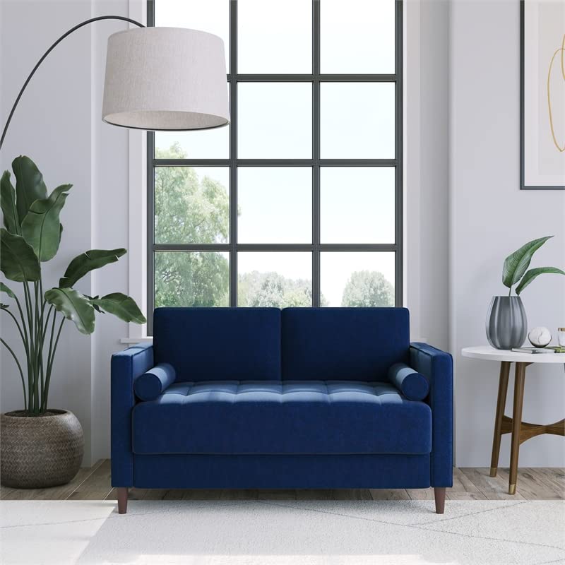 Lifestyle Solutions Lexington Loveseat, 52.4" W x 31.1" D x 33.5" H, Navy Blue