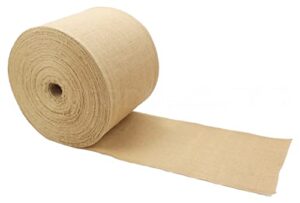 cleverdelights 6" premium burlap roll - 100 yards - no-fray finished edges - natural jute burlap fabric