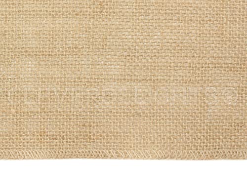 CleverDelights 6" Premium Burlap Roll - 100 Yards - No-Fray Finished Edges - Natural Jute Burlap Fabric