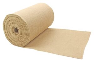 cleverdelights 14" premium burlap roll - 50 yards - no-fray finished edges - natural jute burlap fabric