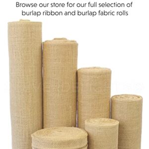 CleverDelights 14" Premium Burlap Roll - 50 Yards - No-Fray Finished Edges - Natural Jute Burlap Fabric