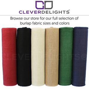 CleverDelights 14" Premium Burlap Roll - 50 Yards - No-Fray Finished Edges - Natural Jute Burlap Fabric