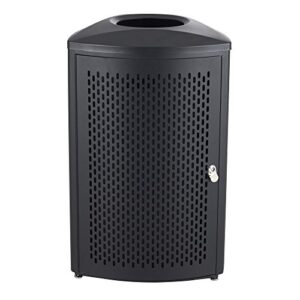 safco products 9960bl nook indoor trash receptacle, 20 gallon, triangular shape for corners, steel frame, rigid plastic liner, black