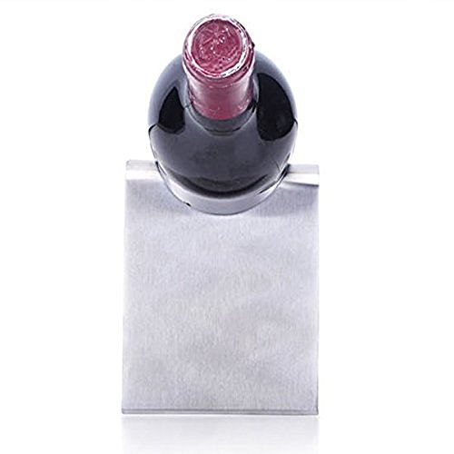 CdyBox Stainless Steel Wine Rack Single Wine Bottle Holder Rack Display (Silver)