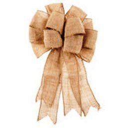 large burlap bow