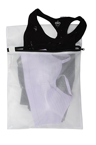 Mesh Laundry Bags - Set of 5 (2 Large, 1 Medium & 2 Premium Round Double Layer Wash Bags - White & Black) for Delicates, Reusable Face Masks, Socks, Baby Items and Laundry Travel Organization