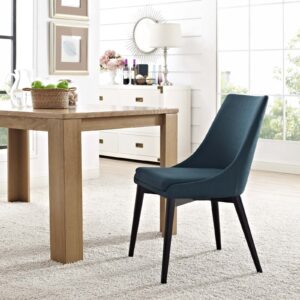 Modway Viscount Mid-Century Modern Upholstered Fabric Kitchen and Dining Room Chair in Azure