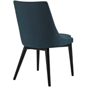 Modway Viscount Mid-Century Modern Upholstered Fabric Kitchen and Dining Room Chair in Azure