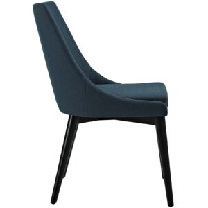 Modway Viscount Mid-Century Modern Upholstered Fabric Kitchen and Dining Room Chair in Azure