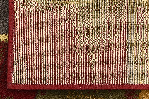 Unique Loom Barista Collection Area Rug - Timor (2' 2" x 6' 1" Runner, Multi/ Red)