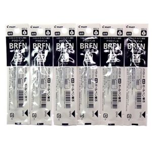 pilot 0.7mm black ink refill(brfn-10f-b), for dr. grip ballpoint pen, × 6 pack/total 6 pcs