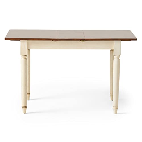 Christopher Knight Home Clearwater Rectangular Solid Top Table, Dark Oak / Antique White