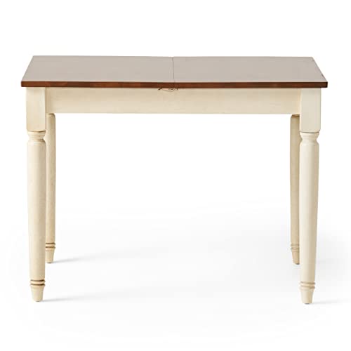 Christopher Knight Home Clearwater Rectangular Solid Top Table, Dark Oak / Antique White