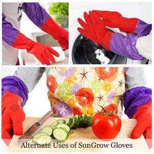 SunGrow Bathing Gloves for Dog, Grooming Handgloves for Handling Cats, and Other Small Animals, Long Cover for Arms and Hands