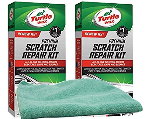 Turtle Wax Scratch Repair Kit Bundle with Microfiber Cloth (3 Items)