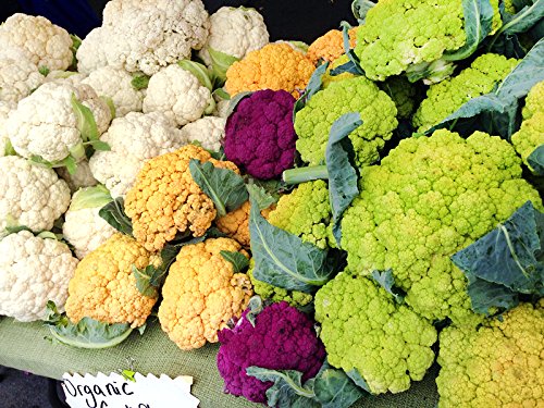 Please Read! This is A Mix!!! 50+ Cauliflower Mix Seeds Heirloom Non-GMO 4 Varieties Purple Green Yellow Delicious from USA