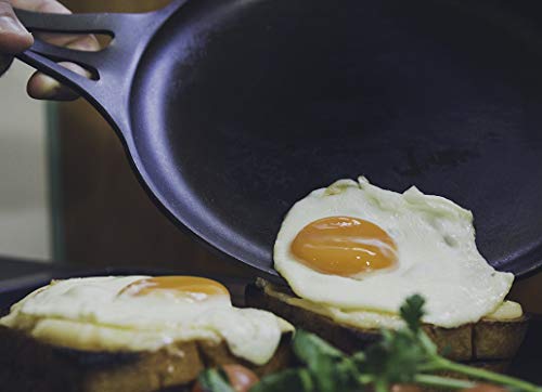 AUS-ION Deep Skillet, 9" (20cm), Smooth Finish, 100% Made in Sydney, 3mm Australian Iron, Commercial Grade Cookware