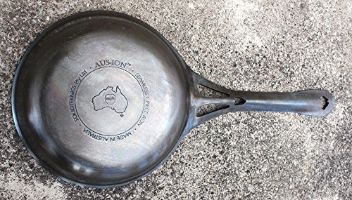 AUS-ION Deep Skillet, 9" (20cm), Smooth Finish, 100% Made in Sydney, 3mm Australian Iron, Commercial Grade Cookware