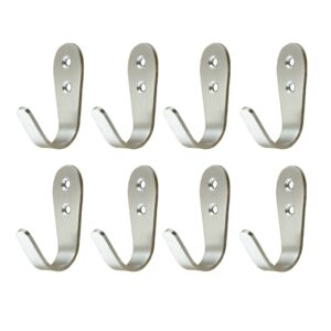 mellewell 8 pcs single robe hook bath towel hooks wall hangers, stainless steel brushed nickel, 08004h8