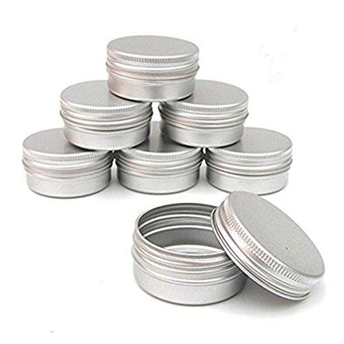 CTKcom 6-Packs 3 oz Screw Top Metal Tins Aluminum Tin Cans Gram Jar,90ml Empty Slip Slide Round Containers For Lip Balm,Salve,Crafts,Cosmetic,Candles,Storage Kit(90g)