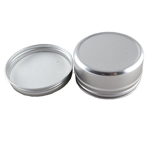 CTKcom 6-Packs 3 oz Screw Top Metal Tins Aluminum Tin Cans Gram Jar,90ml Empty Slip Slide Round Containers For Lip Balm,Salve,Crafts,Cosmetic,Candles,Storage Kit(90g)