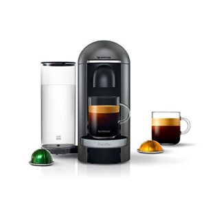 nespresso bnv420ttn vertuoplus deluxe espresso machine by breville,8 oz, titan