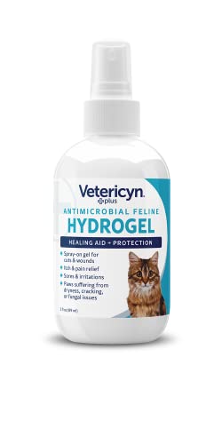 Vetericyn Plus Cat Wound Care Hydrogel Spray | Feline Healing Aid and Wound Protectant, Sprayable Gel to Relieve Cat Itchy Skin. 3 ounces