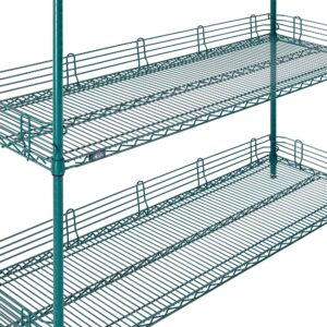 Nexel Poly-Green Adjustable Wire Shelving Unit, 4 Tier, Heavy Duty Commerical Storage Organizer Wire Rack, 24" x 60" x 63", Green