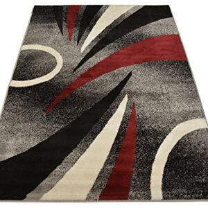 Comfy Collection New Stripes Design Area Rug Modern Contemporary Rug 3 Color Options (Grey, 18" X 30" Mat)