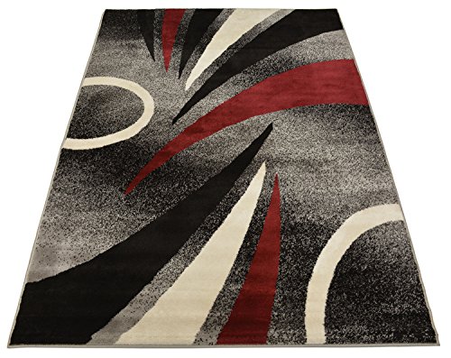 Comfy Collection New Stripes Design Area Rug Modern Contemporary Rug 3 Color Options (Grey, 18" X 30" Mat)