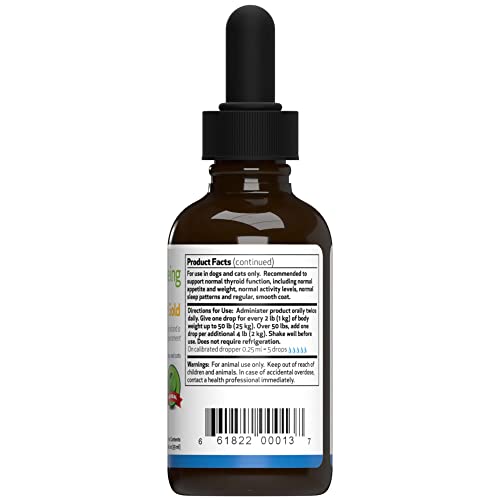 Pet Wellbeing Thyroid Support Gold for Cats - Vet-Formulated - Supports Overactive Thyroid in Felines - Natural Herbal Supplement 2 fl oz (59 ml)