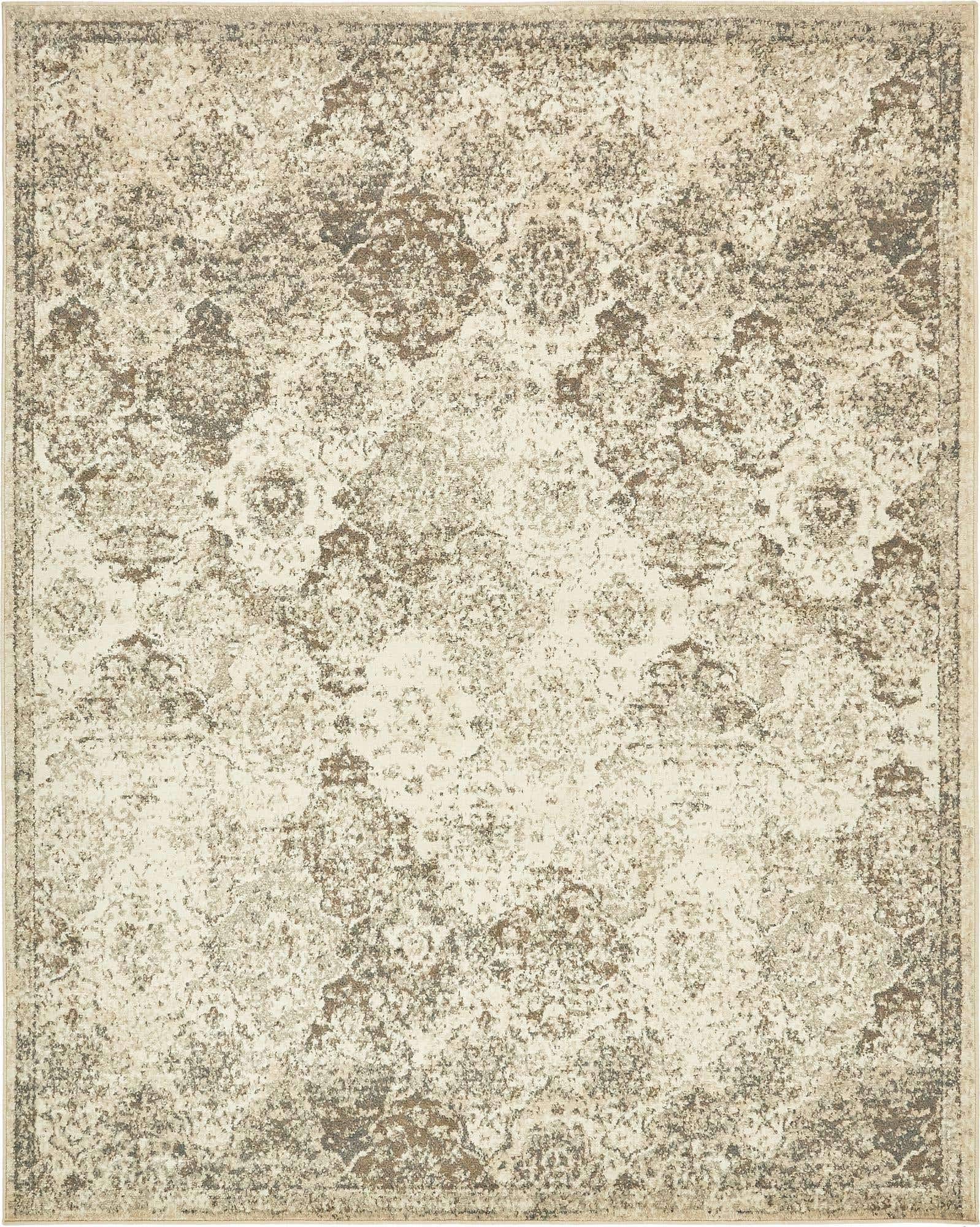 Unique Loom Tuareg Collection Vintage Distressed Traditional Area Rug, 8' x 10' Rectangle, Beige/Brown