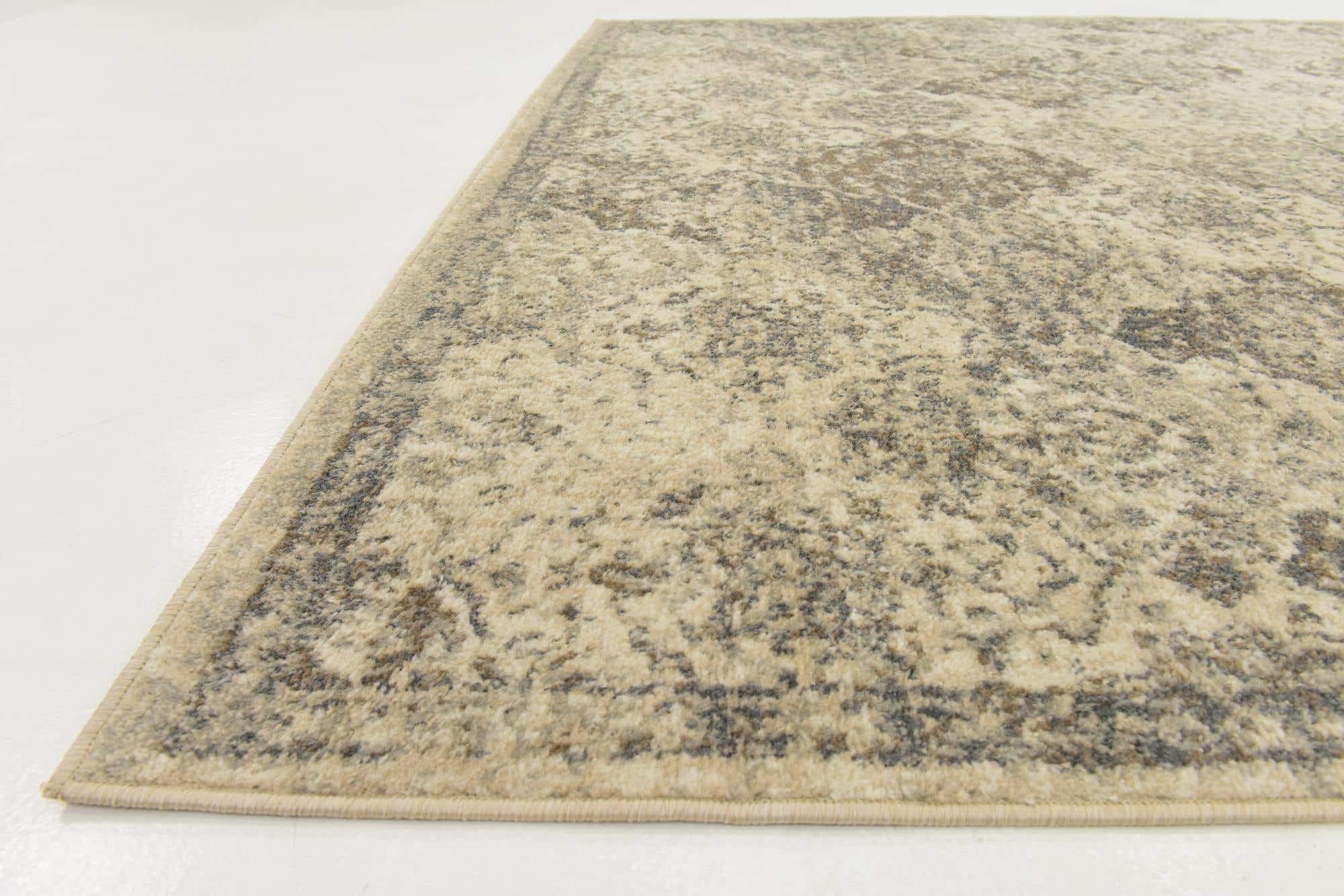 Unique Loom Tuareg Collection Vintage Distressed Traditional Area Rug, 8' x 10' Rectangle, Beige/Brown