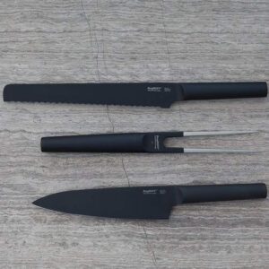 Berghoff Ron Titanium Ceramic Coated Non-Stick Bread Knife, Black