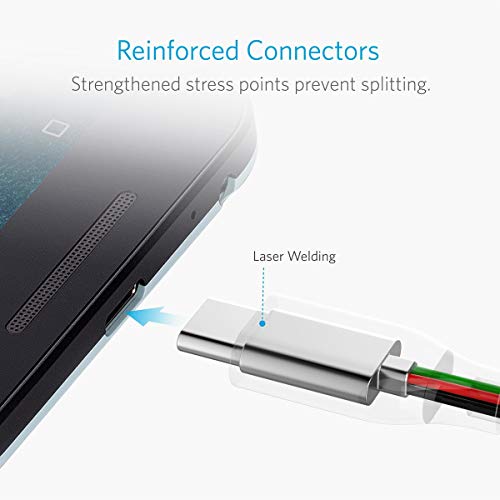 Anker , Powerline USB 3.0 to USB C Charger Cable (10ft) with 56k Ohm Pull-up Resistor for Samsung Galaxy Note 8, S8, S8+, S9, Oculus Quest, Sony XZ, LG V20 G5 G6, HTC 10 and More