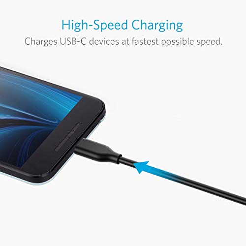 Anker , Powerline USB 3.0 to USB C Charger Cable (10ft) with 56k Ohm Pull-up Resistor for Samsung Galaxy Note 8, S8, S8+, S9, Oculus Quest, Sony XZ, LG V20 G5 G6, HTC 10 and More