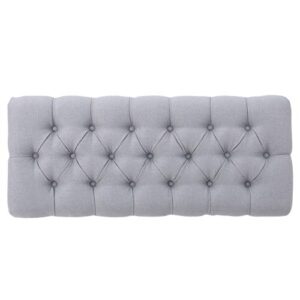 Christopher Knight Home Scarlett Fabric Ottoman Bench, Light Grey 17.25”D x 41.00”W x 16.75”H