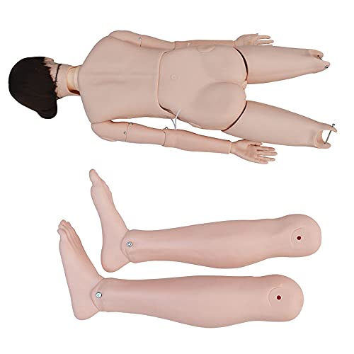 INTBUYING 2in1 Education Model Patient Care Manikin Advanced Multifunctional Training Dual Sex Mannequin, Patient Care Teaching Human Manikin(Man and Woman)