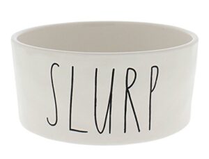 rae dunn magenta ceramic dog slurp bowl