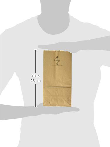 Duro Paper Bags, Sack Lunch Bags, 4 lb., Brown, 500 Count