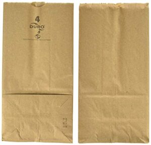 duro paper bags, sack lunch bags, 4 lb., brown, 500 count