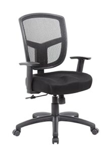 boss office products (bosxk) contract task chair with synchro-tilt mechanism, black